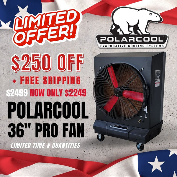 PolarCool Pro Cooling Fan 36" Direct Drive Variable Speed Powder Coated ...